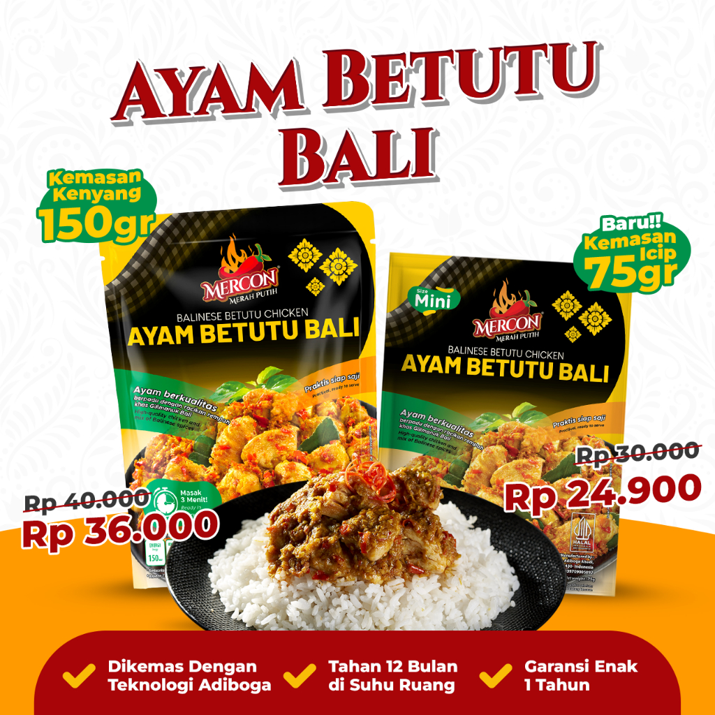 Jual Mercon Merah Putih - Satuan || Limited Edition !! Ayam Betutu ...
