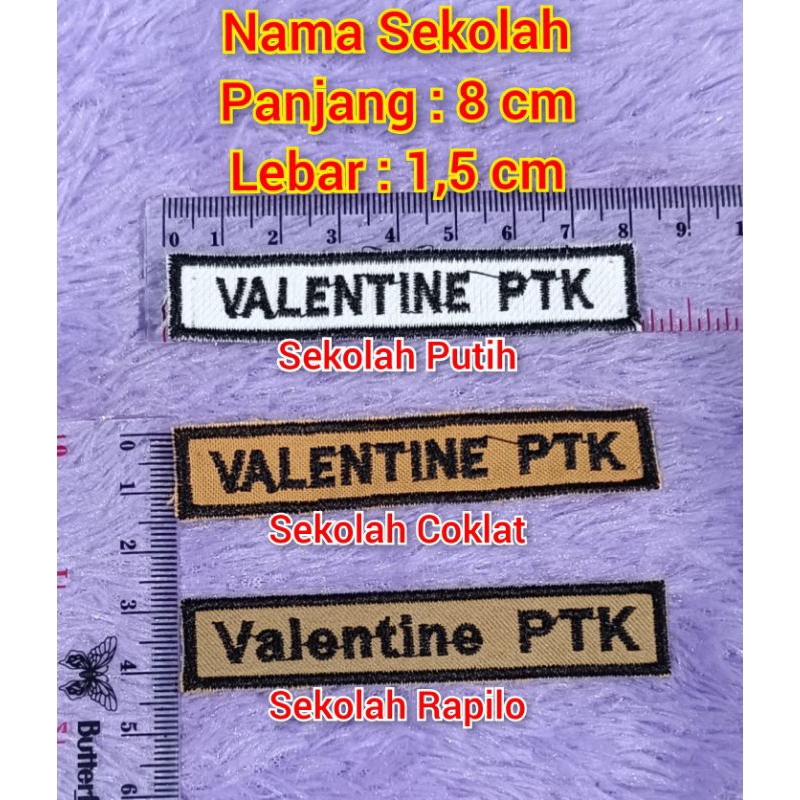Jual Nama Sekolah Bordir | Bet Nama | Name Tag | Nama Dada | Bordir ...