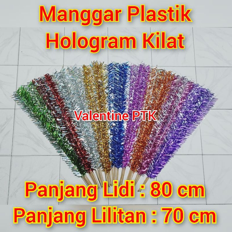 Jual Manggar Plastik Hologram Kilat | Panjang Lidi 80 cm | panjang ...
