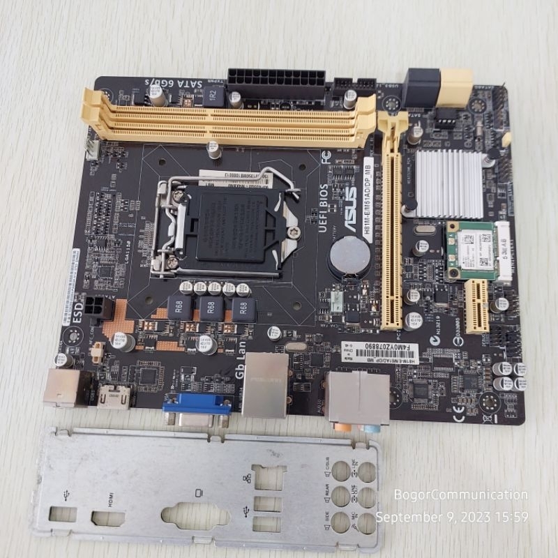 Jual Motherboard H81 Asus H81M-E M51AD Intel Haswell 1150 DDR3 Wifi Bluetooth | Shopee Indonesia