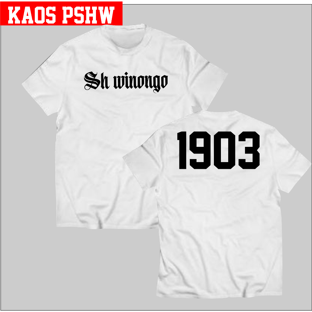 Jual Kaos PSHW 1903 putih Persaudaraan Setia Hati Winongo Kaos Winongo ...