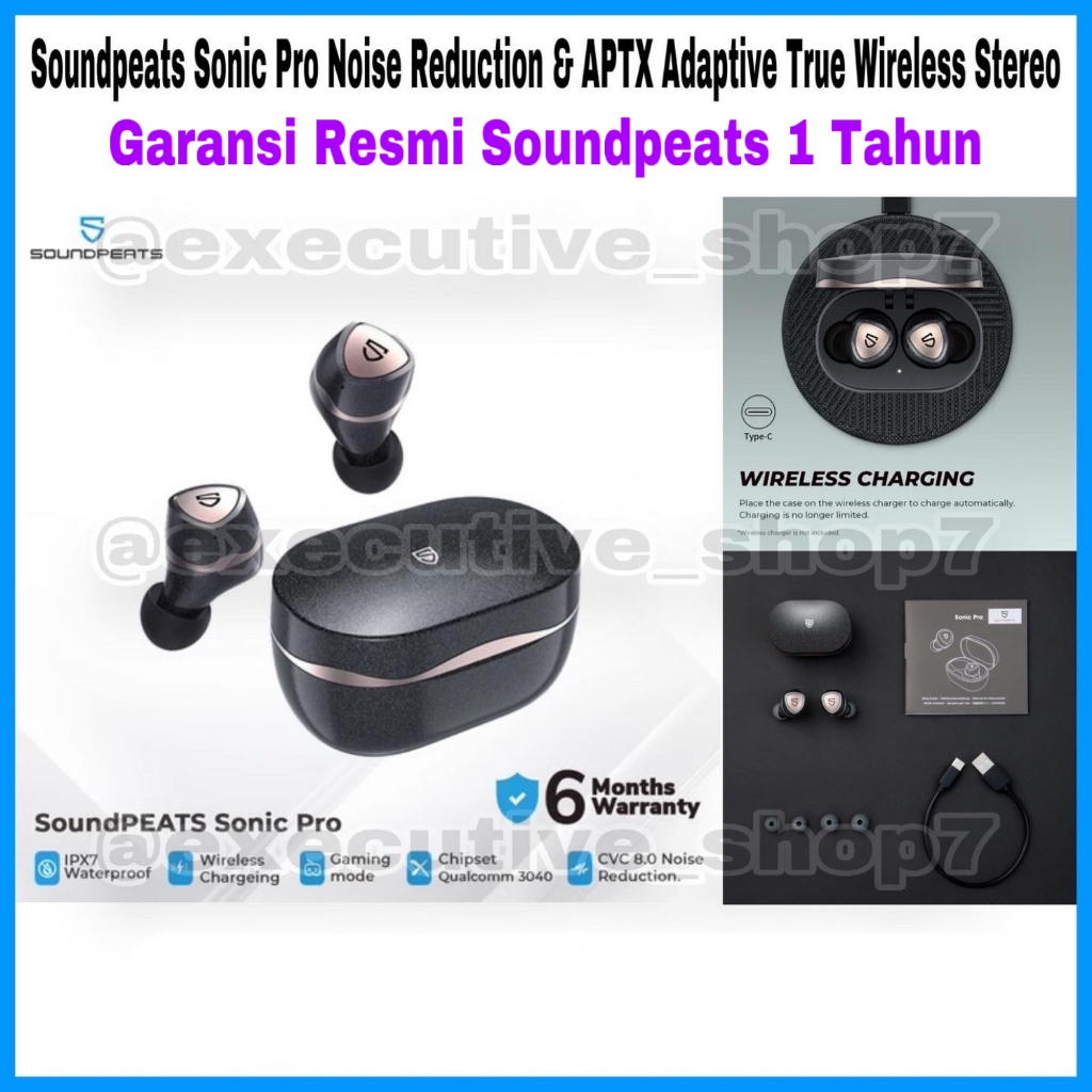 Jual Soundpeats Sonic Pro Noise Reduction & APTX Adaptive True Wireless ...