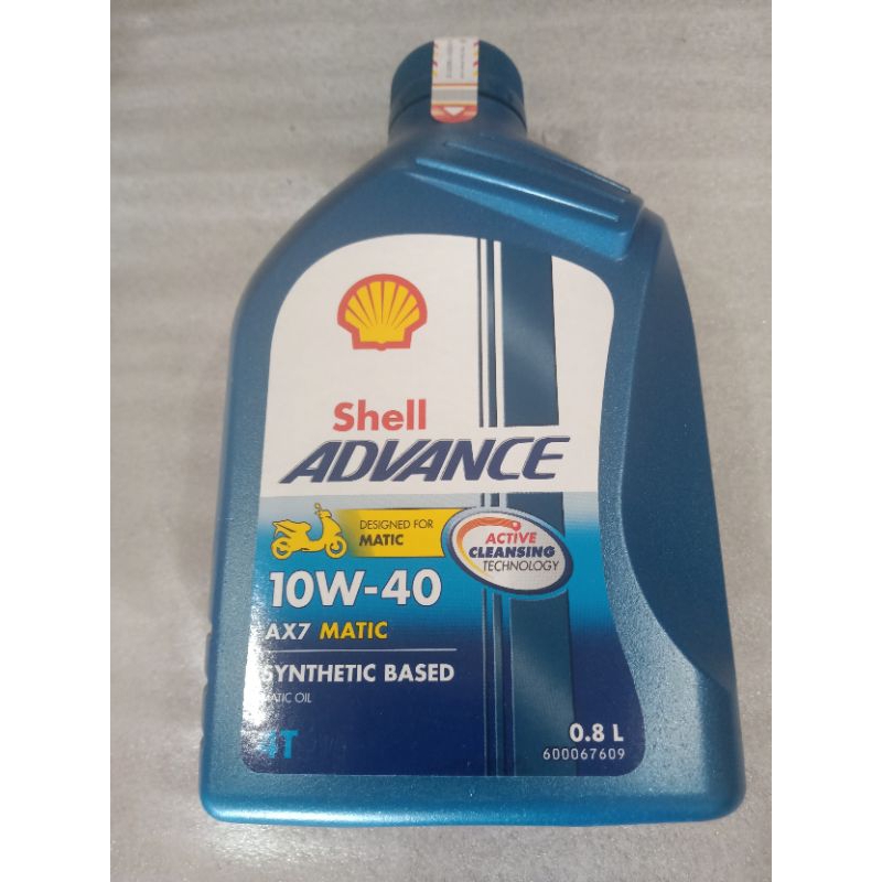Jual OLI MESIN MOTOR MERK SHELL MATIC 10 W 40 800 ML | Shopee Indonesia