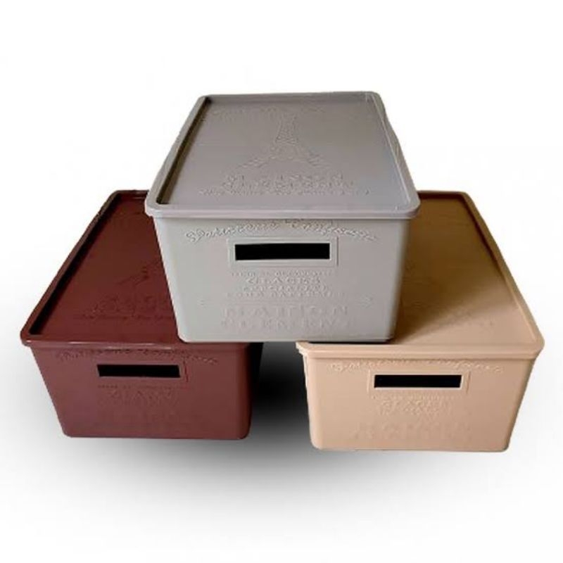 Jual Storage Box Tutup Paris Large Asvita | Shopee Indonesia