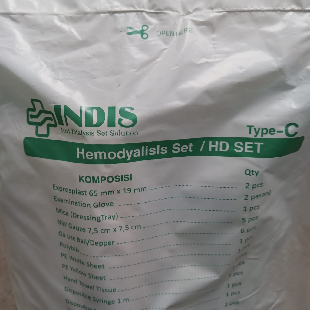 Jual DRESSING SET DIALYSIS- HD PACK HEMODIALISA TYPE C - HEMODIALISA ...