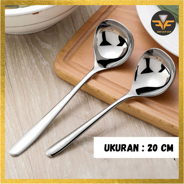 Jual Centong Sendok Kuah Sayur Stainless Steel Sus 304 Soup Long Spoon ...