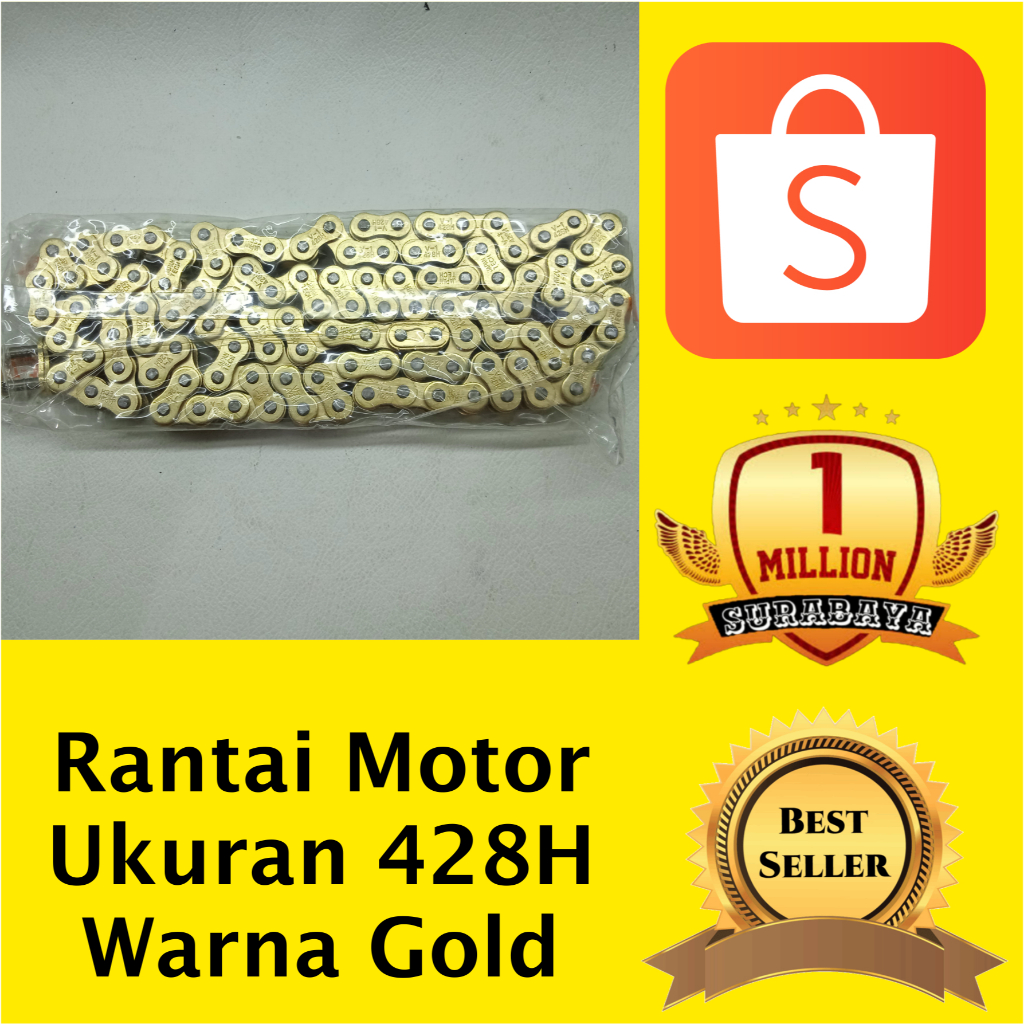 Jual Rantai Rante Gold Emas 428H 112 128 140 520H 130 Tebal | Shopee Indonesia