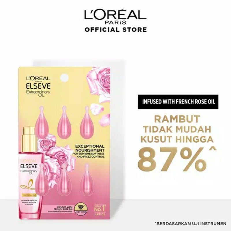 Jual Loreal oil Elseve extraordinary Droplet pink 6x1ml | Shopee Indonesia