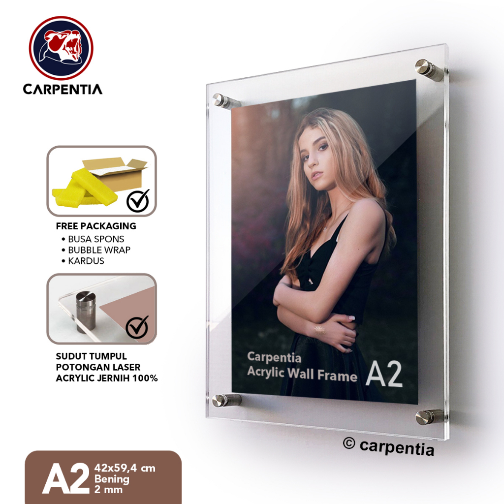 Jual Carpentia Bingkai Foto Akrilik Dinding / Acrylic Wall Frame / 2 mm ...