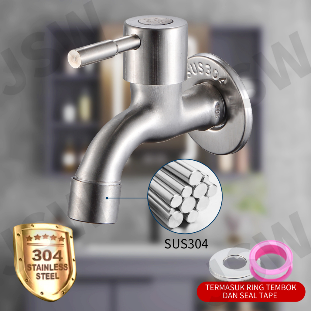 Jual KRAN AIR Keran Tembok Berbahan FULL STAINLESS STEEL SUS 304 ...