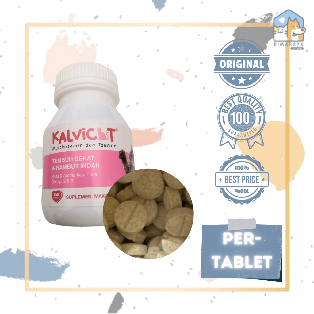 Jual KALVICAT KALVI CAT MULTIVITAMIN KUCING PER-TABLET (1 TABLET ...