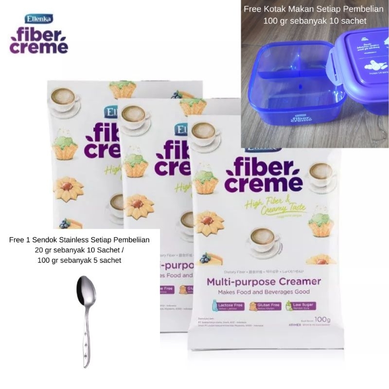 Jual Ellenka FIBER CREME - Pengganti Santan (1 sachet - 20g / 100g) | Shopee Indonesia