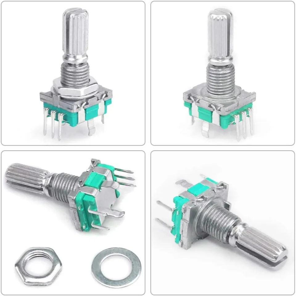 Jual EC-16 Rotary Encoder EC16 Audio Potensiometer 5p shaft Handle 20mm ...