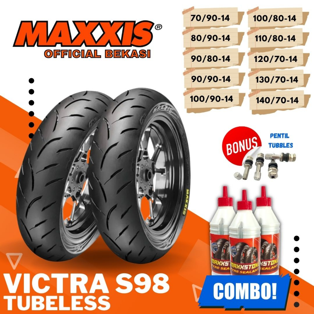 Jual BAN MAXXIS VICTRA TUBELESS / (90/90 - 100/80 - 110/80 - 120/70 - 140/70 ) RING 14 BAN MOTOR ...