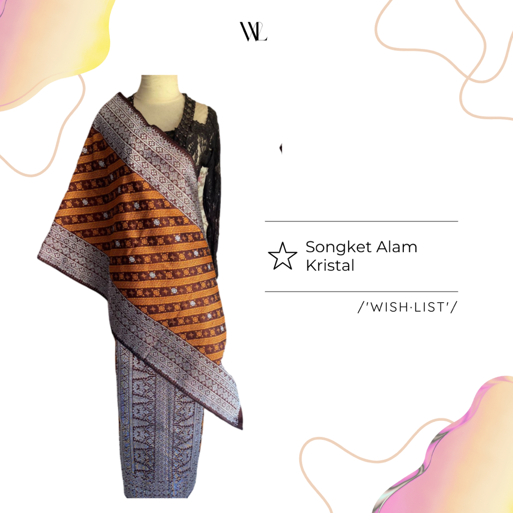 Jual Kain Tenun Bahan Tradisional Alam Kristal Songket Kekinian Selendang Murah Ulos Model ...