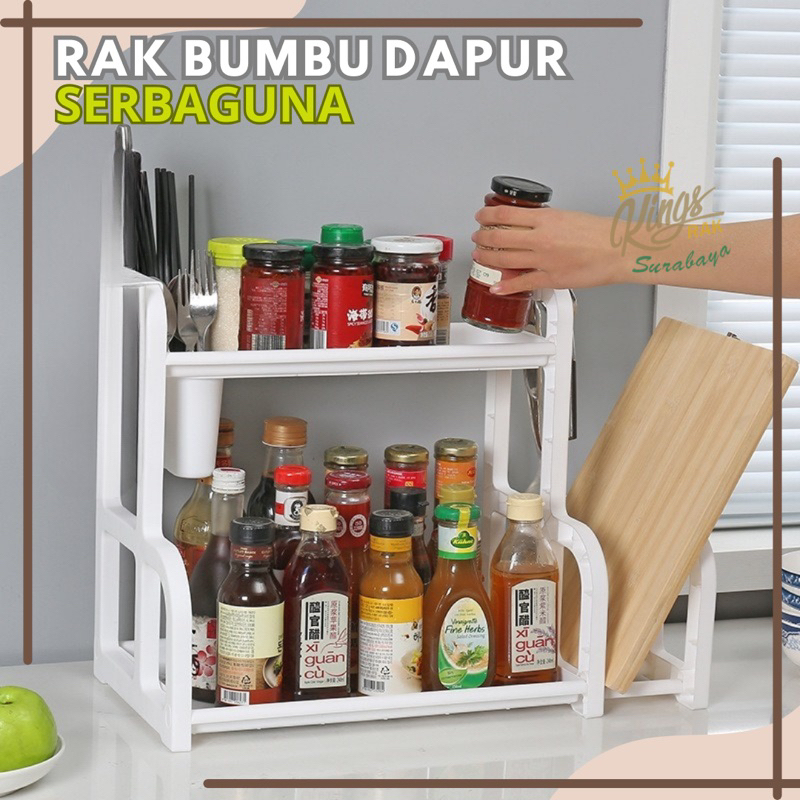 Jual RAK BUMBU DAPUR SERBAGUNA PLASTIK RAK BUMBU WASTAFEL RAK BOTOL RAK ...