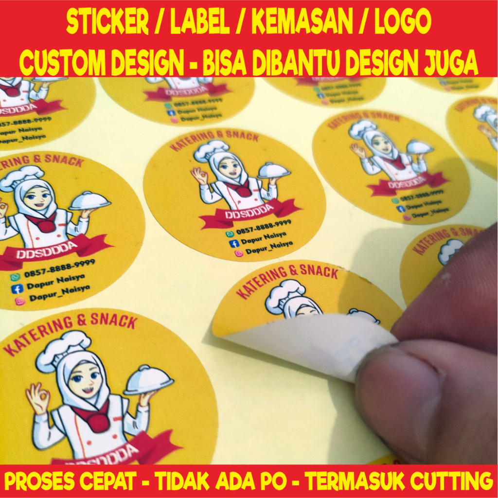 Jual BA163 Sticker - Custom Sticker - Stiker Custom - Label Sticker ...