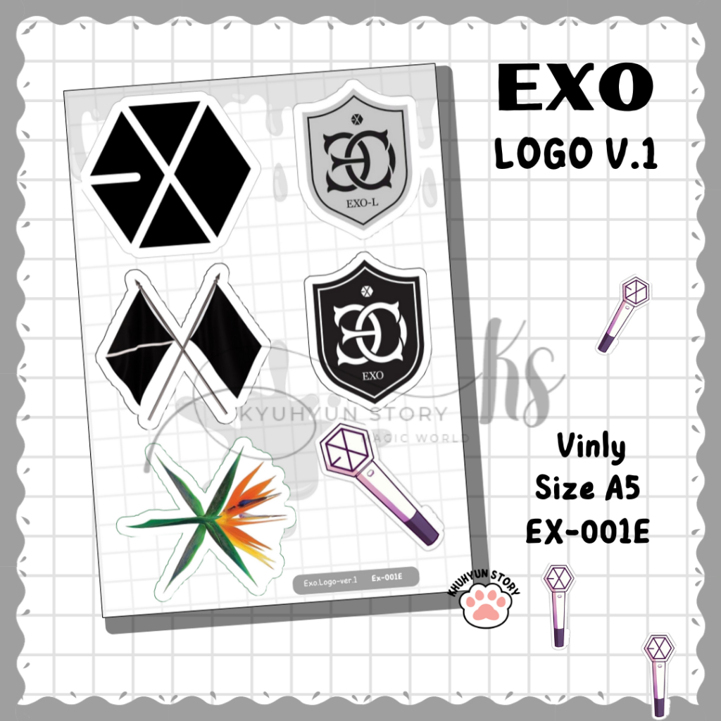 Jual Sticker Kpop Logo Exo ExoL Aeri Stiker Deco Laptop Vinly Aesthetic ...