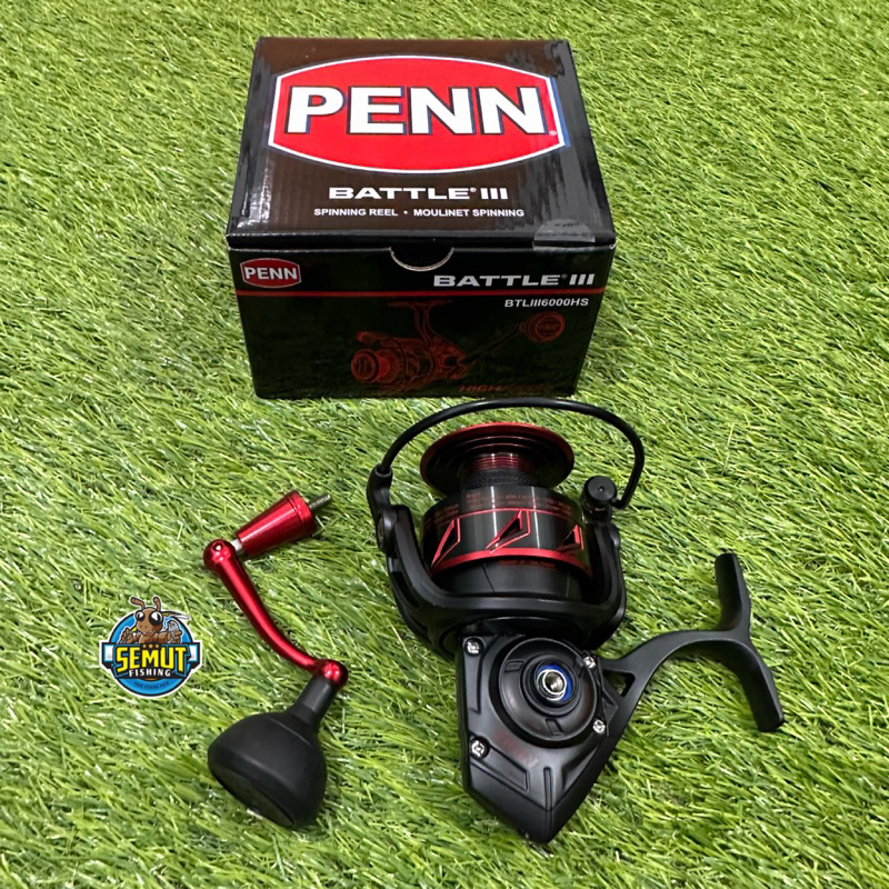 Jual PENN BATTLE III SP DAN HS REEL SPINNING SALTWATER POWER HANDLE ...
