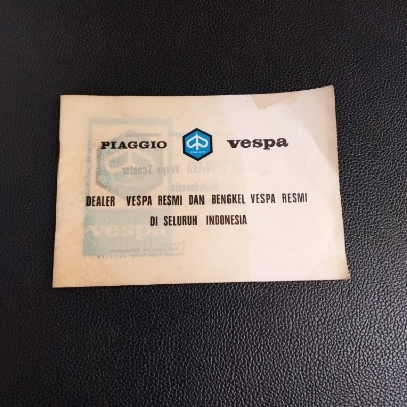 Jual buku jadul panduan map dealer dan bengkel vespa resmi se indonesia ...