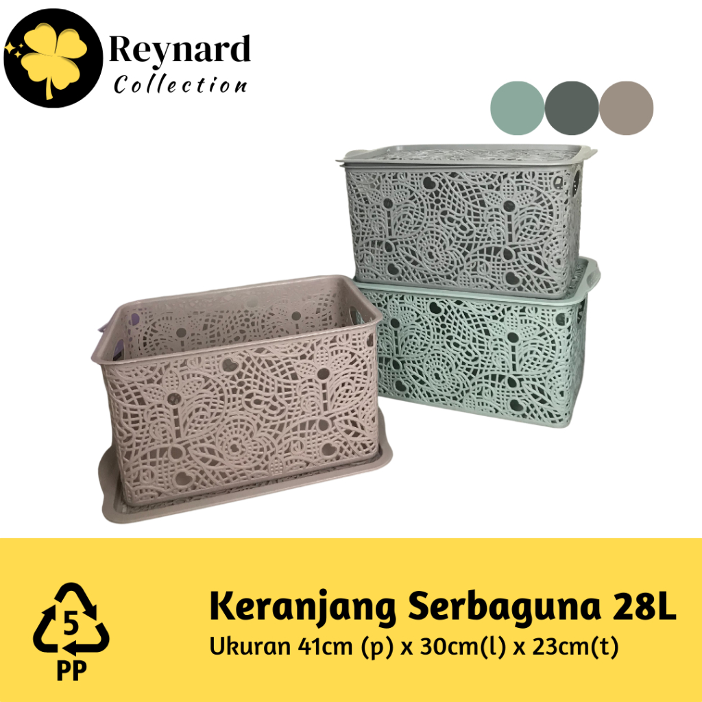 Jual Keranjang Serbaguna Besar Minimalis Korea Container Storage Box 28 ...