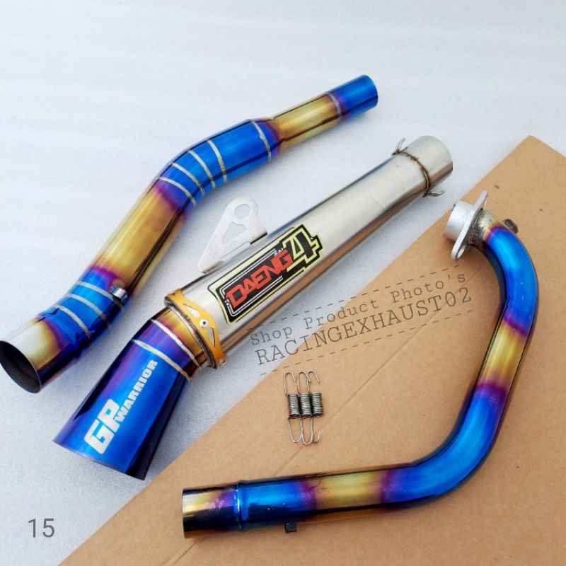 Jual Daeng sai4 Conical pipe Open Exhaust pipe Skygo,EURO,Raider 150 ...
