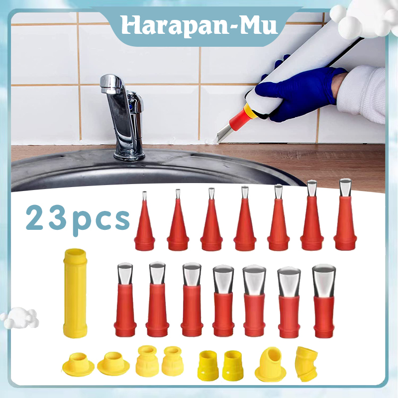 Jual 23pcs Caulking Caulk Nozzle Sealant Finishing Tools Caulk Nozzle ...
