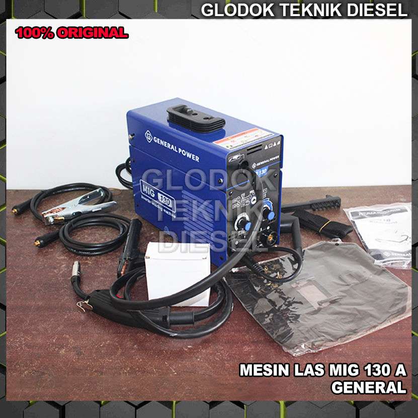 Jual General Mesin Las MIG 130 A CO2 Tanpa Gas Welding Machine MIGi GASLESS MIG130 TERBAIK ...