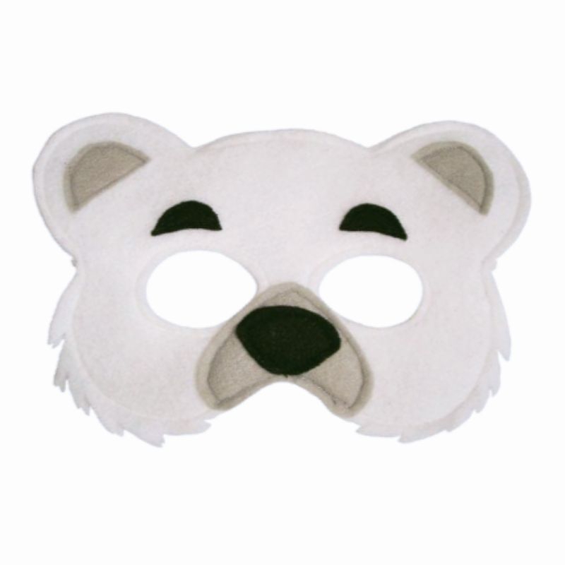 Jual Topeng Karakter Beruang Kutub Polar Bear Bahan Kain Boneka Halus Lembut Topeng Aktivitas ...