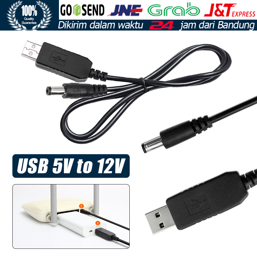 Jual Kabel Konverter DC USB 5V Ke 12V / Converter Cable USB 5V To 12V ...