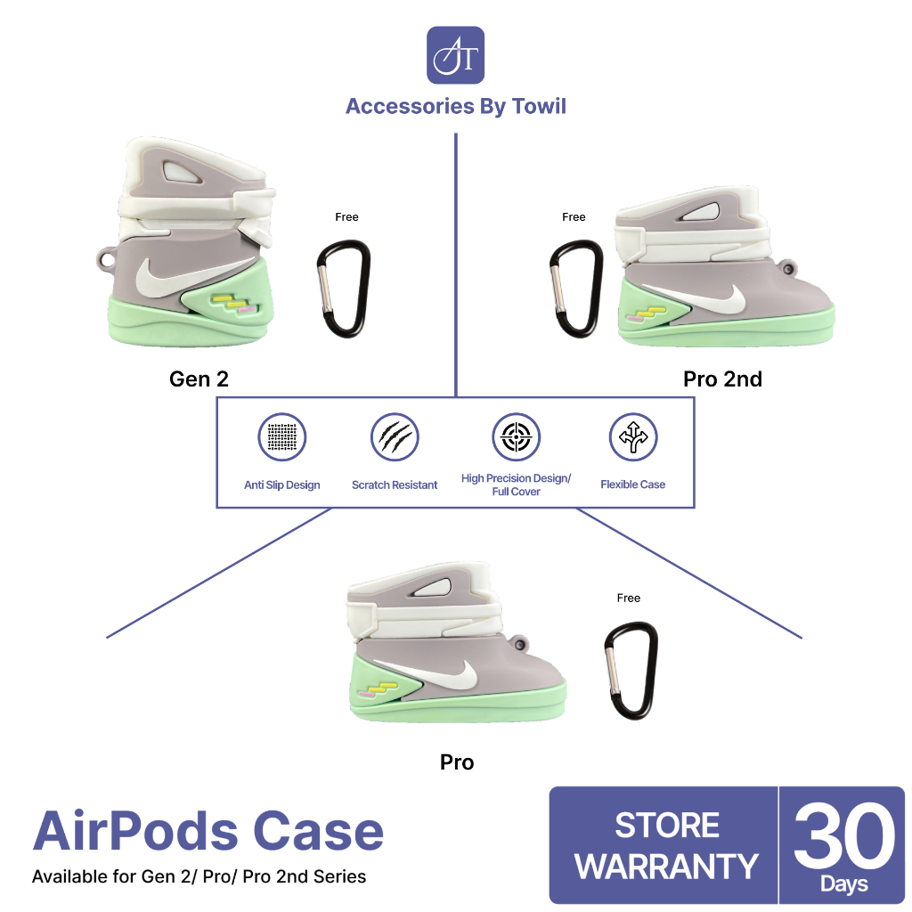 Jual Gen 2 1 Airpods Case Shoes High Glow In The Dark | Shopee Indonesia