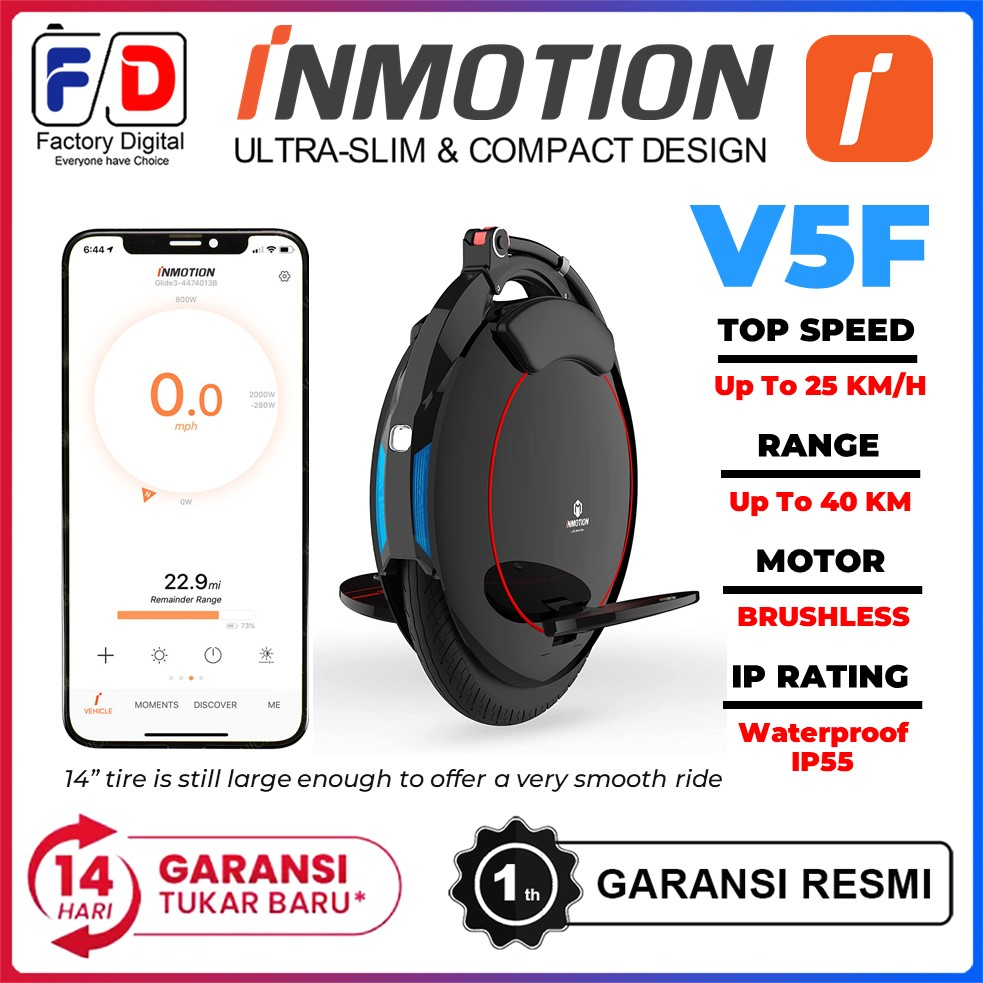 Jual InMotion V5F Electric Unicycle Sepeda Roda Listrik Portable Roda ...