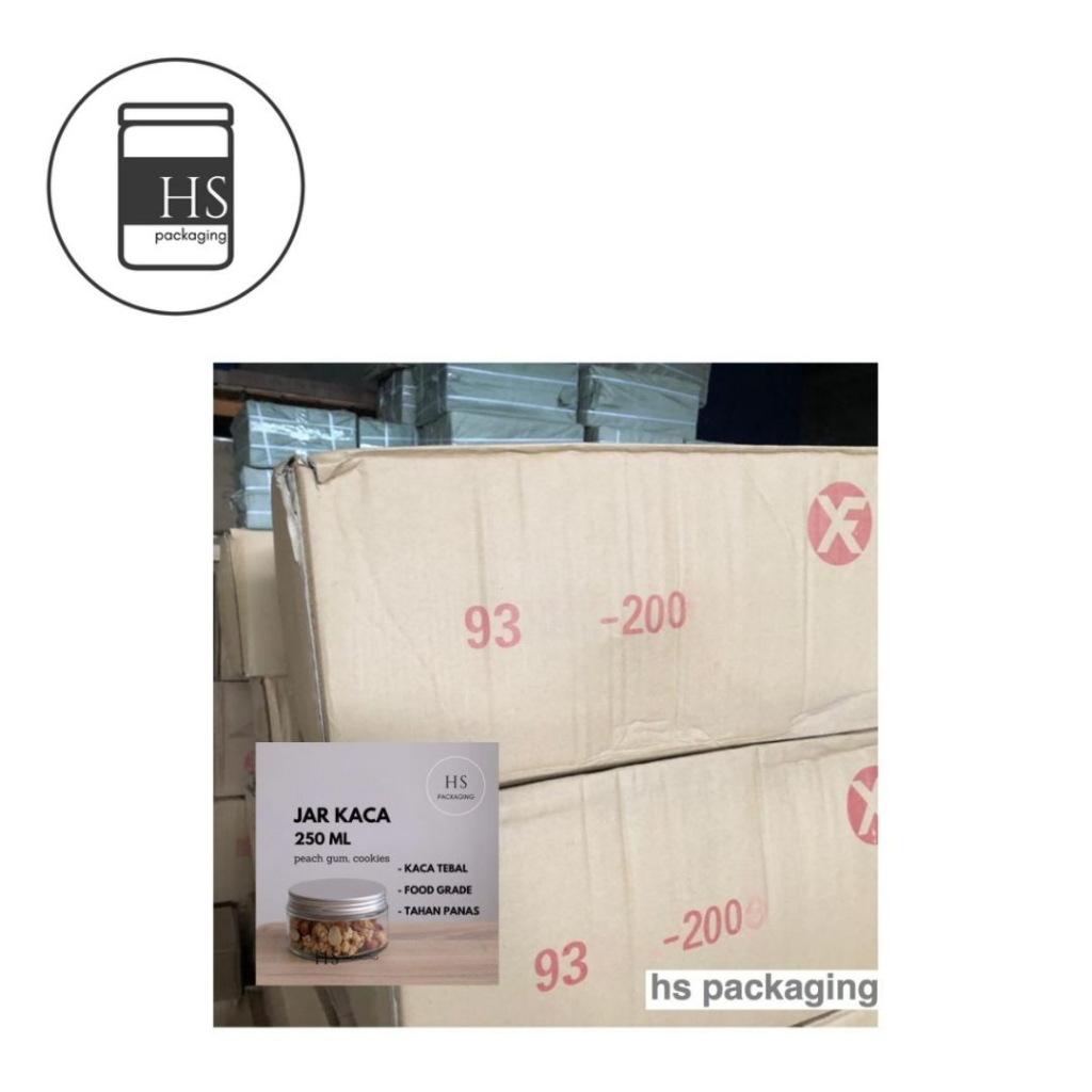 Jual HS PACKAGING - Satu Dus 250ml Toples Kaca Tutup Aluminium | Shopee ...