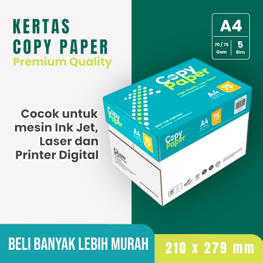 Jual kertas A4 hvs 75g gsm copy paper/ copier spedy | Shopee Indonesia