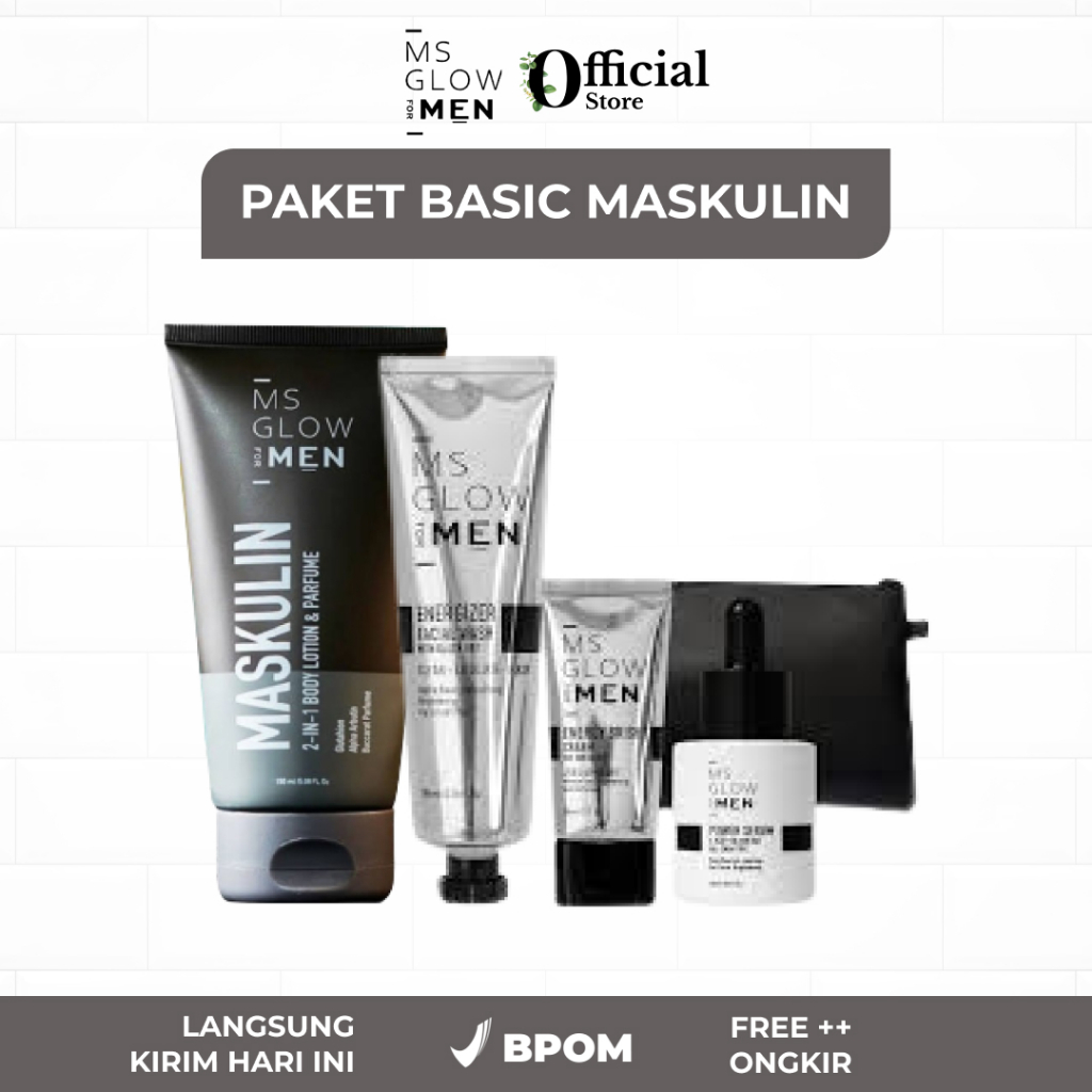 Jual MS Glow for Men Paket Lengkap Maskulin 5in1 Paket Skincare & Body ...