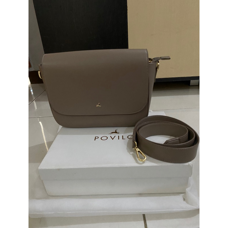 Jual Povilo - Nomi Sling Taupe | Shopee Indonesia