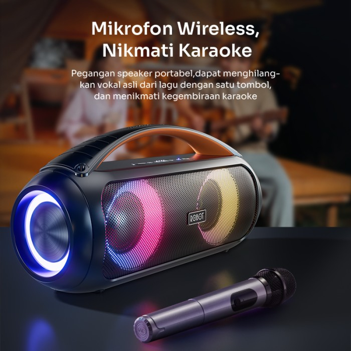 Jual Speaker Robot RB600 Bluetooth 5.3 4500mAh Battery AUX USB Bass ...