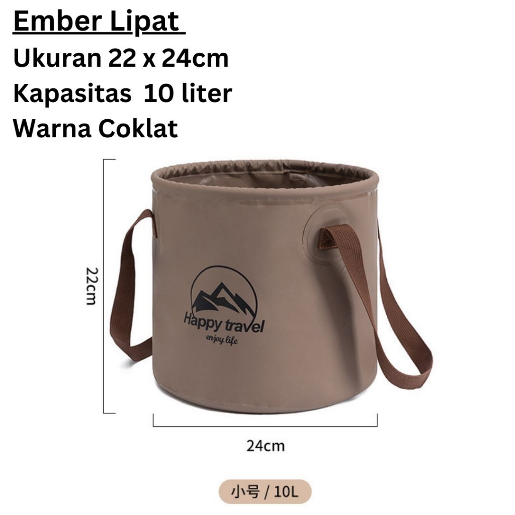 Jual Ember Lipat Portable Kapasitas 10 liter dan 20 liter Ember Fishing ...