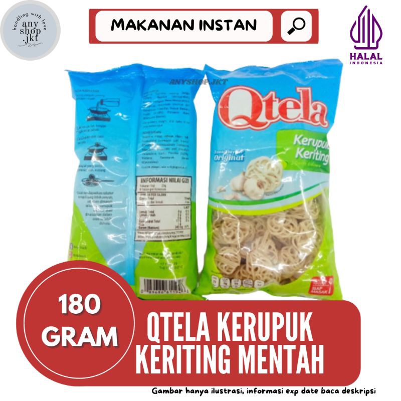 Jual Qtela Kerupuk Keriting Curly Crackers 180 gram (Mentah) | Shopee ...