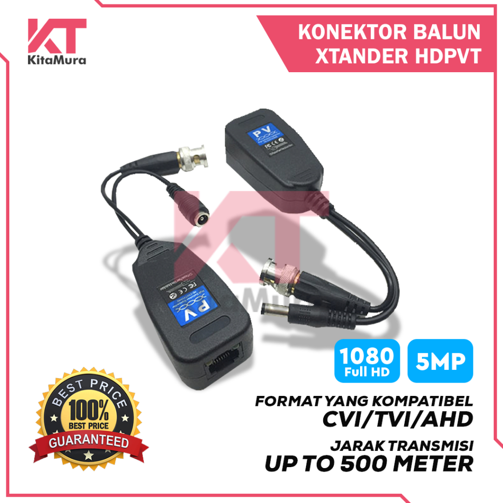 Jual Poe Balun Video Balun HD - CVI / TVI / AHD || Xtander HDPVT 5MP 1080 Full HD 500 Meter ...