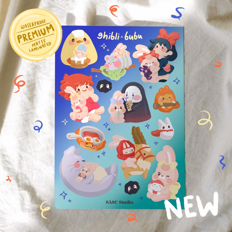 Jual BUBU The Bunny | kisscut sticker a6 waterproof matte | Shopee ...