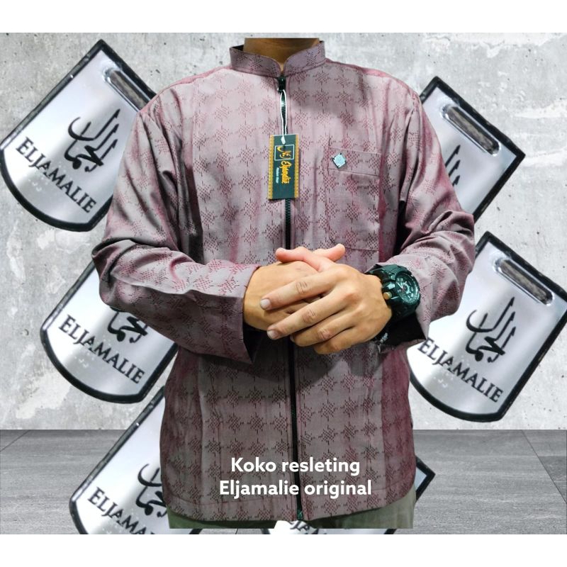 Jual Koko Haibah Resleting Eljamalie | Shopee Indonesia