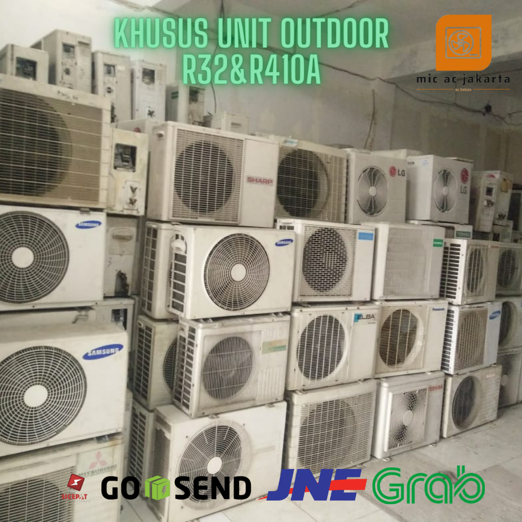 Jual Outdoor AC second bekas Berbagai Merek 1/2pk 3/4pk 1pk R 32 & R ...