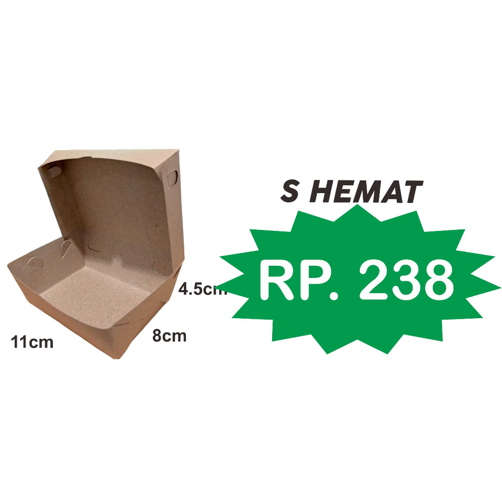 Jual LUNCH BOX PAPER KOTAK BUNGKUS NASI FOOD GRADE KERTAS BAHAN KRAFT ...