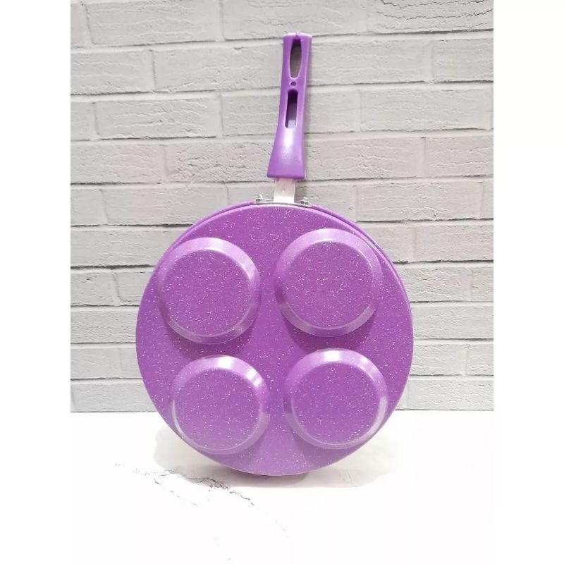 Jual FRYFAN WARNA TEFLON CETAKAN TELUR 4 LUBANG | Shopee Indonesia
