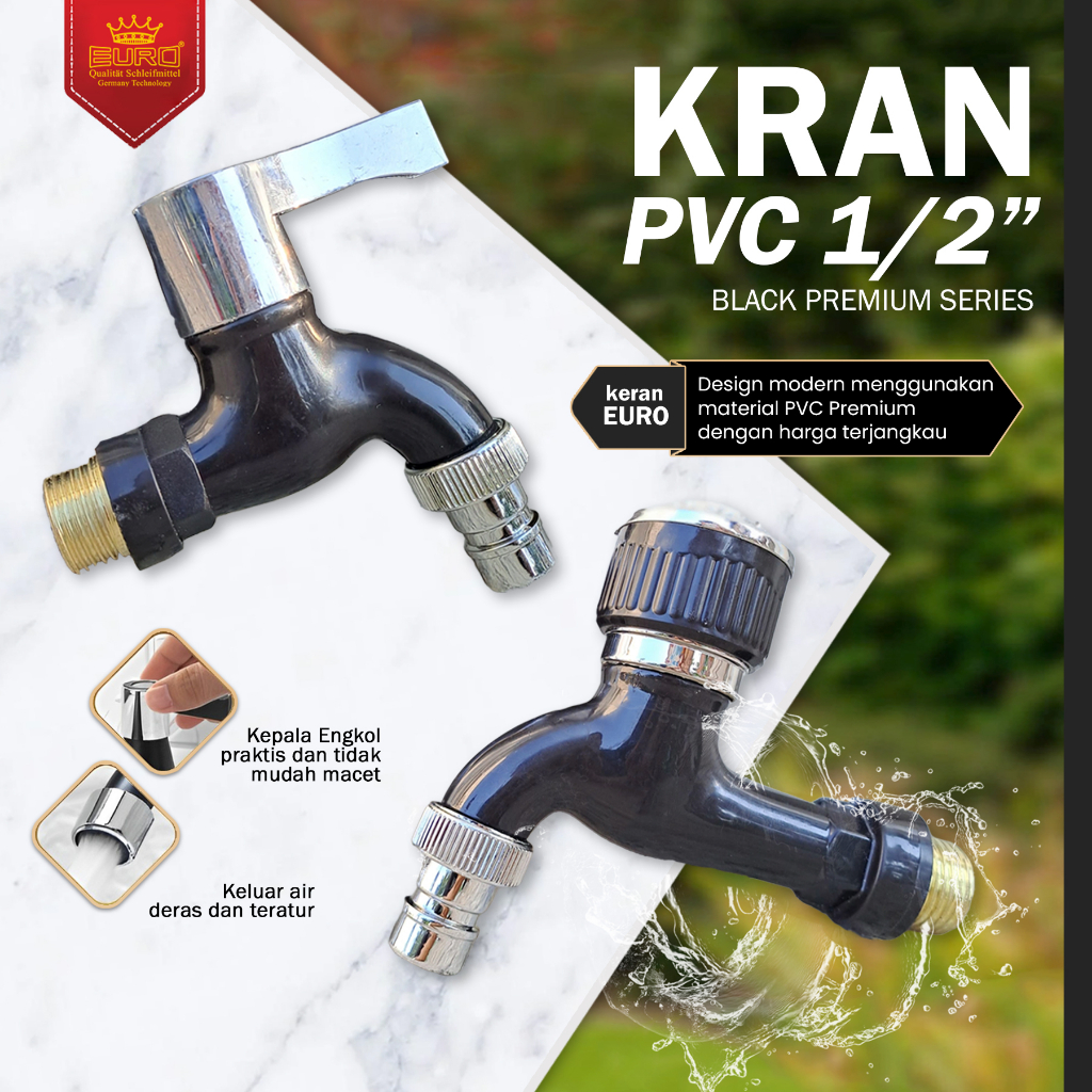 Jual Keran Air Tembok Taman PVC Premium Kran Minimalis Kamar Mandi ...