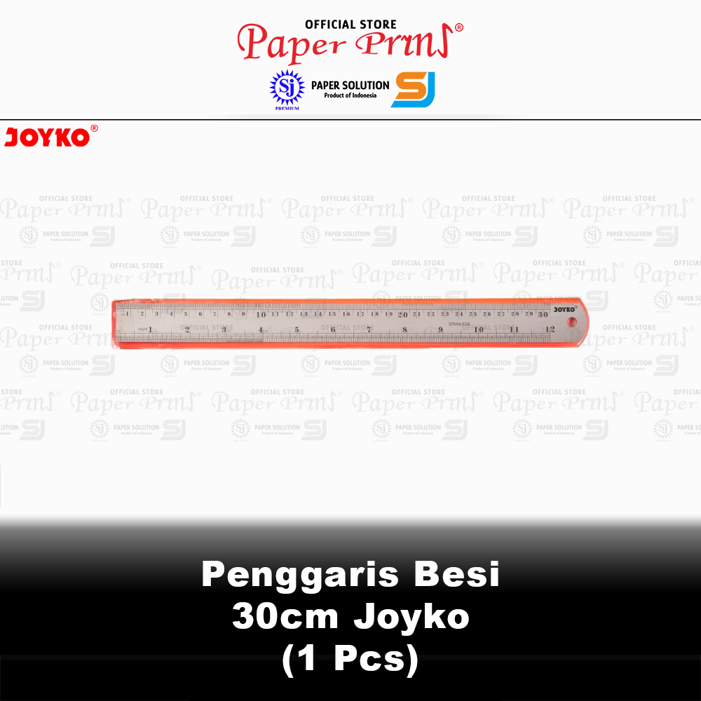 Jual Penggaris Ruler Besi Stainless Steel 30cm Joyko | Shopee Indonesia