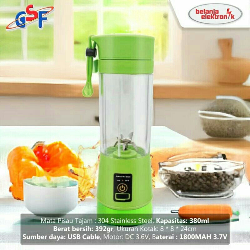 Jual BLENDER PORTABLE BISA CAS BLENDER BUAH SAYUR 6 MATA PISAU PORTABLE ...