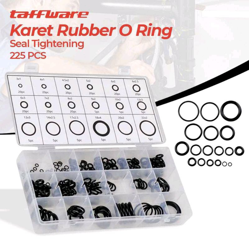 Jual Taffware Karet Rubber O Ring Seal Tightening 225 PCS - E436 | Shopee Indonesia
