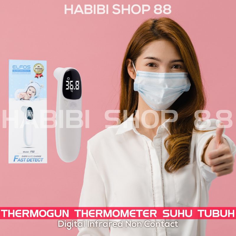 Jual Thermogun Thermometer Tembak Suhu Tubuh Digital Infrared Non Contact | Shopee Indonesia